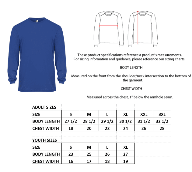 FOOTBALL PERFORMANCE LONG SLEEVE TEE - ADULT & YOUTH