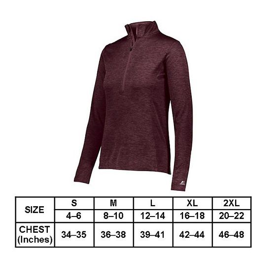 PERFORMANCE 1/4 ZIP PULLOVER - WOMEN'S SIZING