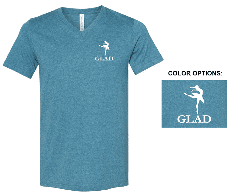 V-NECK T-SHIRT W / LEFT CHEST PRINT - ADULT ONLY