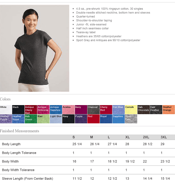 WOMEN'S CUT CORE VALUES T-SHIRT