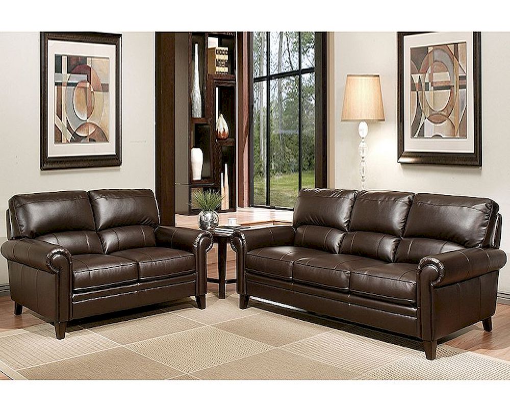 Abbyson leather loveseat store