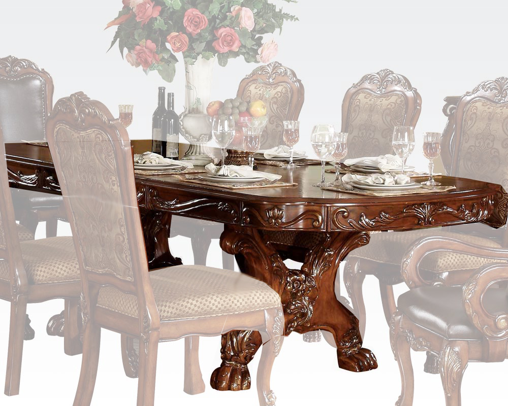 Acme Double Pedestal Dining Table Dresden Cherry AC12150