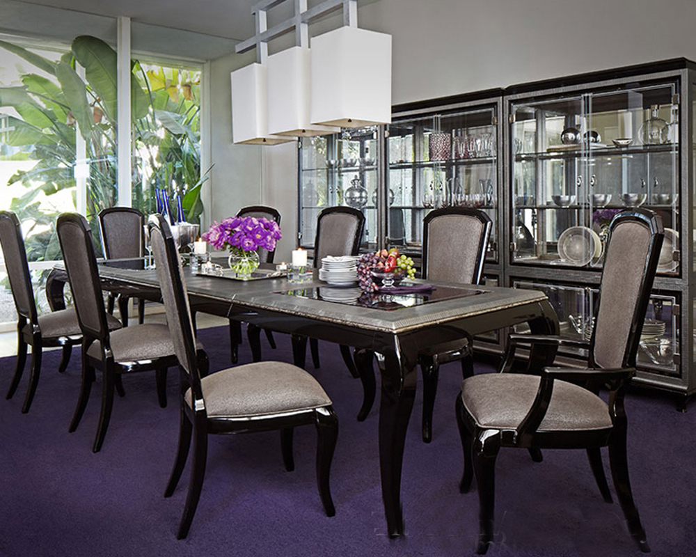 AICO After Eight 4 Leg Rectangular Dining Set AI-19000-16Set