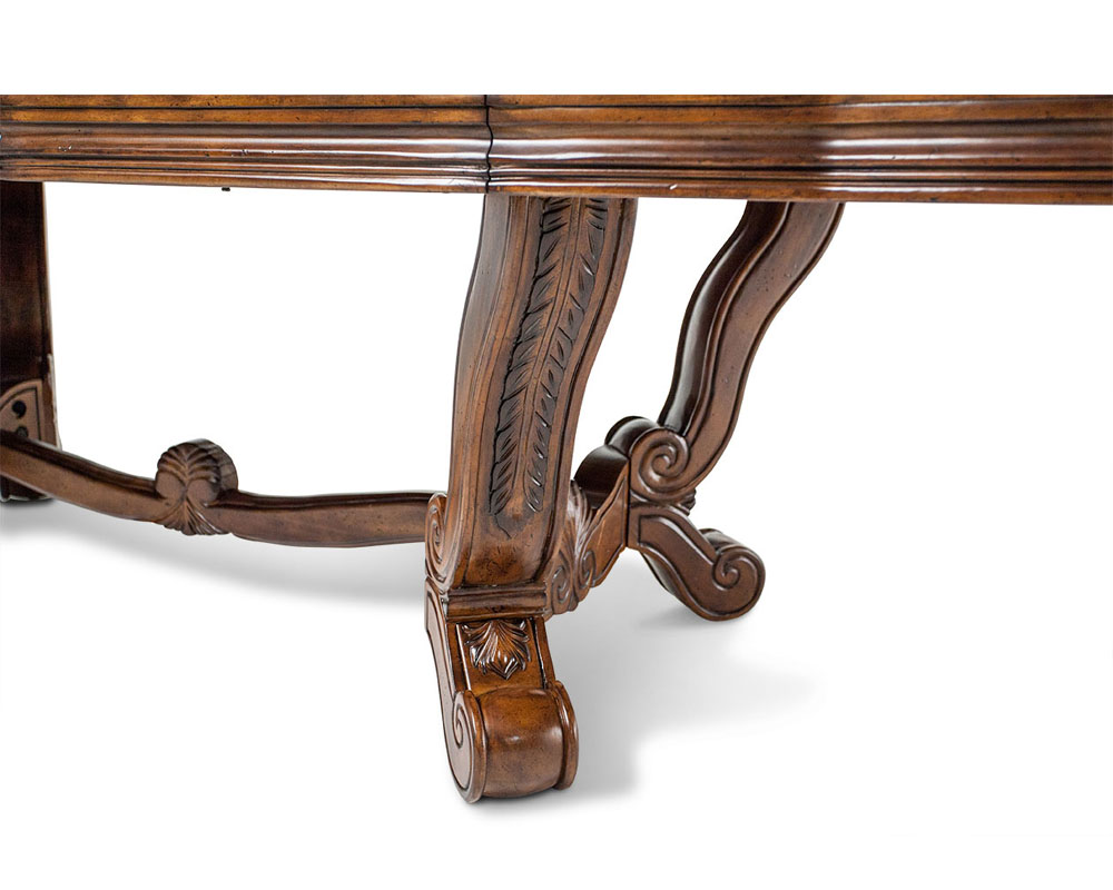 AICO Dining Set w/Trestle Table Tuscano AI-34002-34