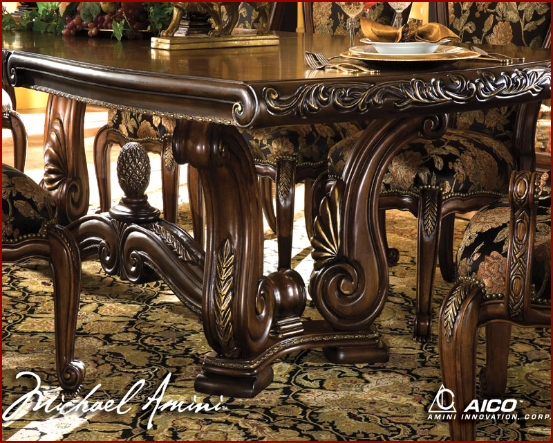 AICO Dining Table Oppulente in Sienna Spice AI-67002TB-52