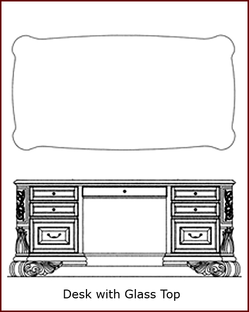 AICO Executive Desk Excelsior in Fruitwood AI-N59207-47