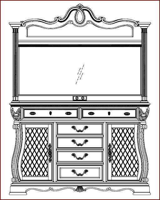 AICO Sideboard/Bar Top Sovereign AI-57007-507-51