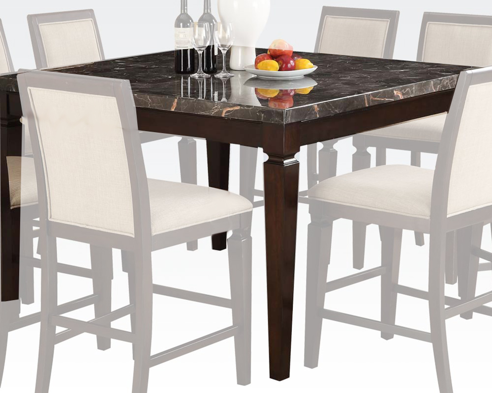 Black Marble Top Counter Height Table Agatha by Acme AC72485