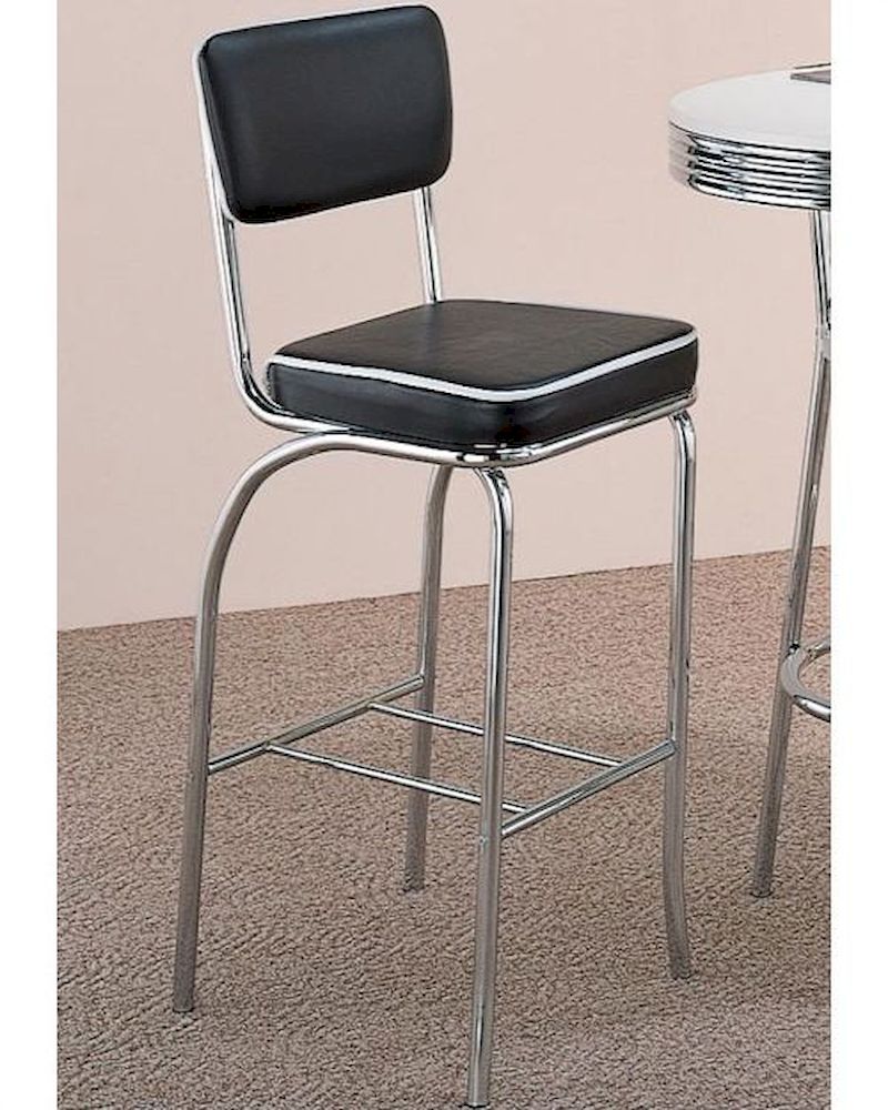 Coaster Bar Stool w/ Black Cushion Cleveland CO-2045 (Set of 2)