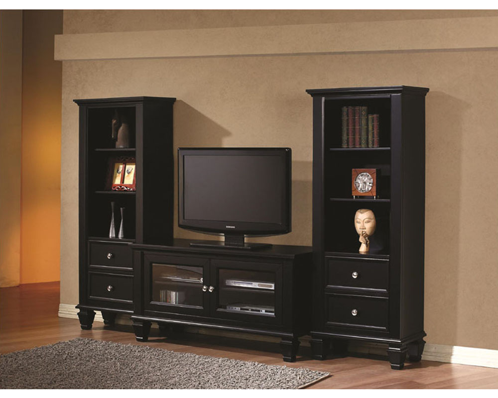 Coaster Black Entertainment Wall Unit CO-702250-1Set