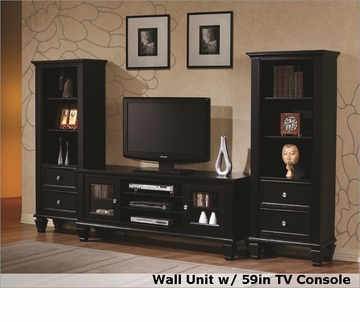 Coaster Black Entertainment Wall Unit CO-702250-1Set