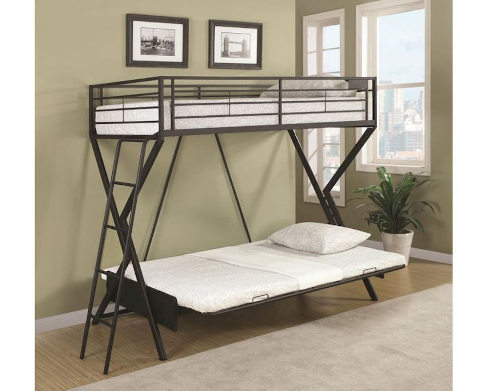 Coaster Bunks Convertible Futon Loft Bed w/ Futon Mattress CO-460020