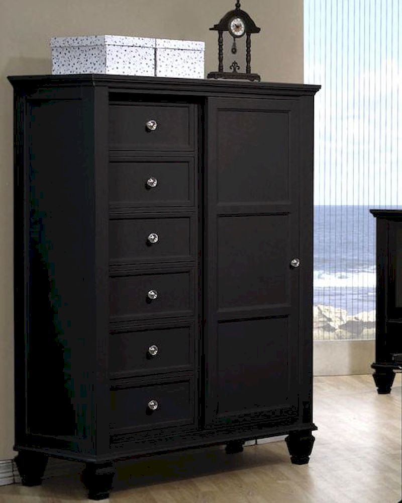 Coaster Sandy Beach 8 Drawer Chest in Black CO-201327