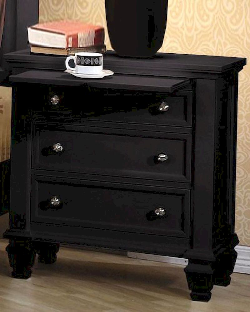 Coaster Sandy Beach Night Stand in Black CO-201322