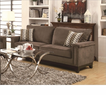 Coaster Track Arm Sofa w/ Nailhead Trim Mason CO-5036-S