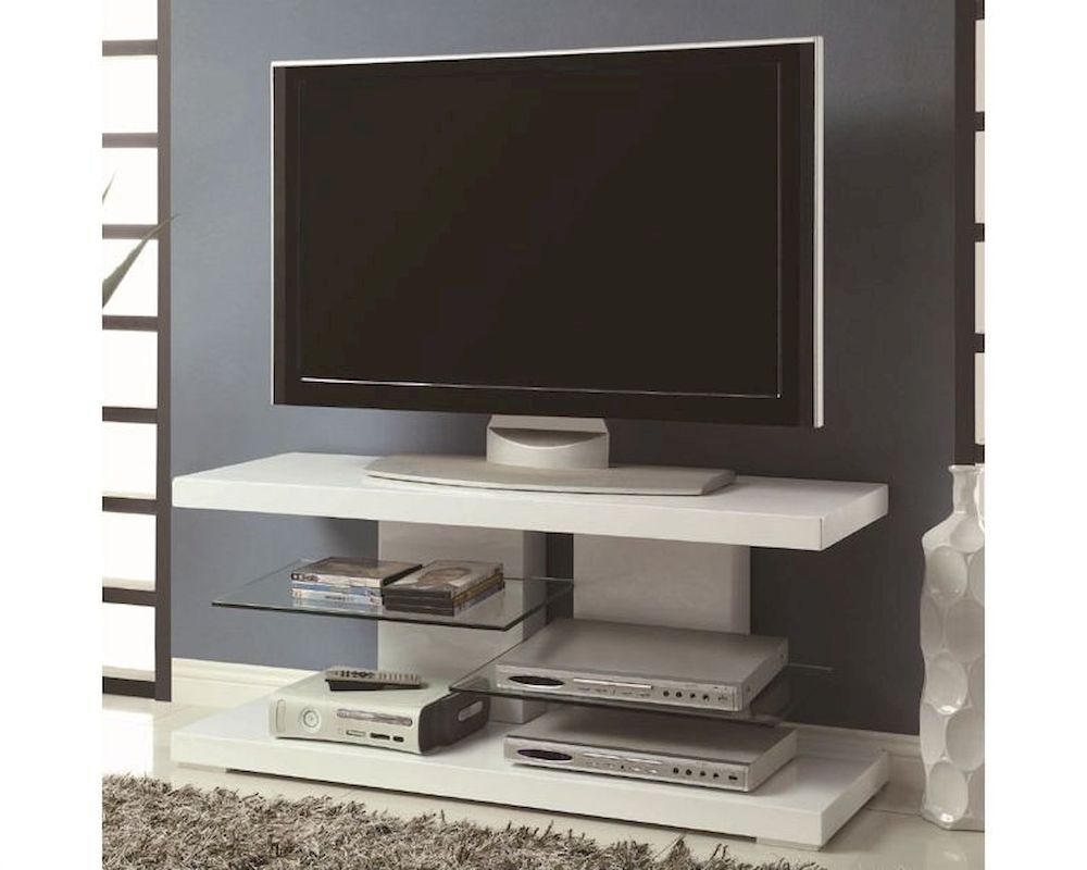 Coaster TV stand w/ Alternating Glass Shelves CO-700824
