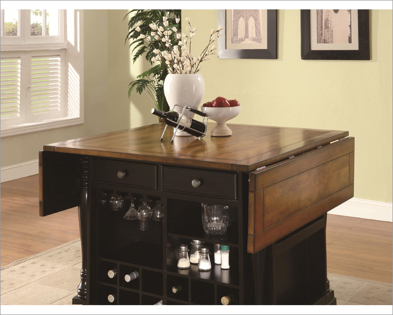 Coaster Two-Tone Kitchen Island Kitchen CArts CO-102270-71