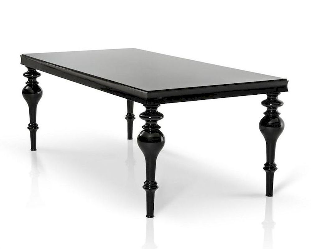 Contemporary Transitional Black Dining Table 44D212-BLK