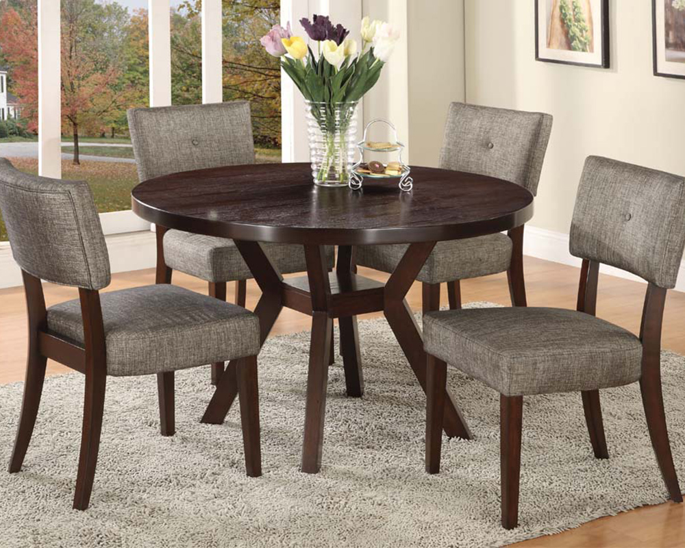Dining Set w/ 48in Dia. Table Drake by Acme AC16250SET