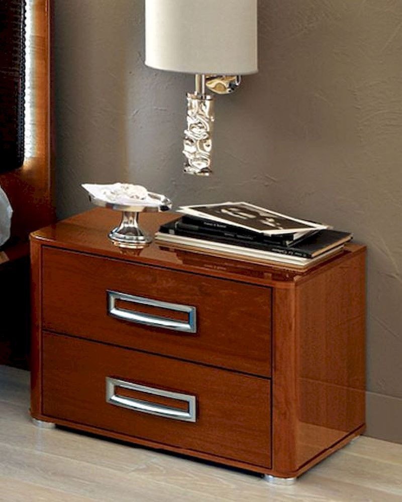 High Gloss Night Stand in Modern Style 33B143