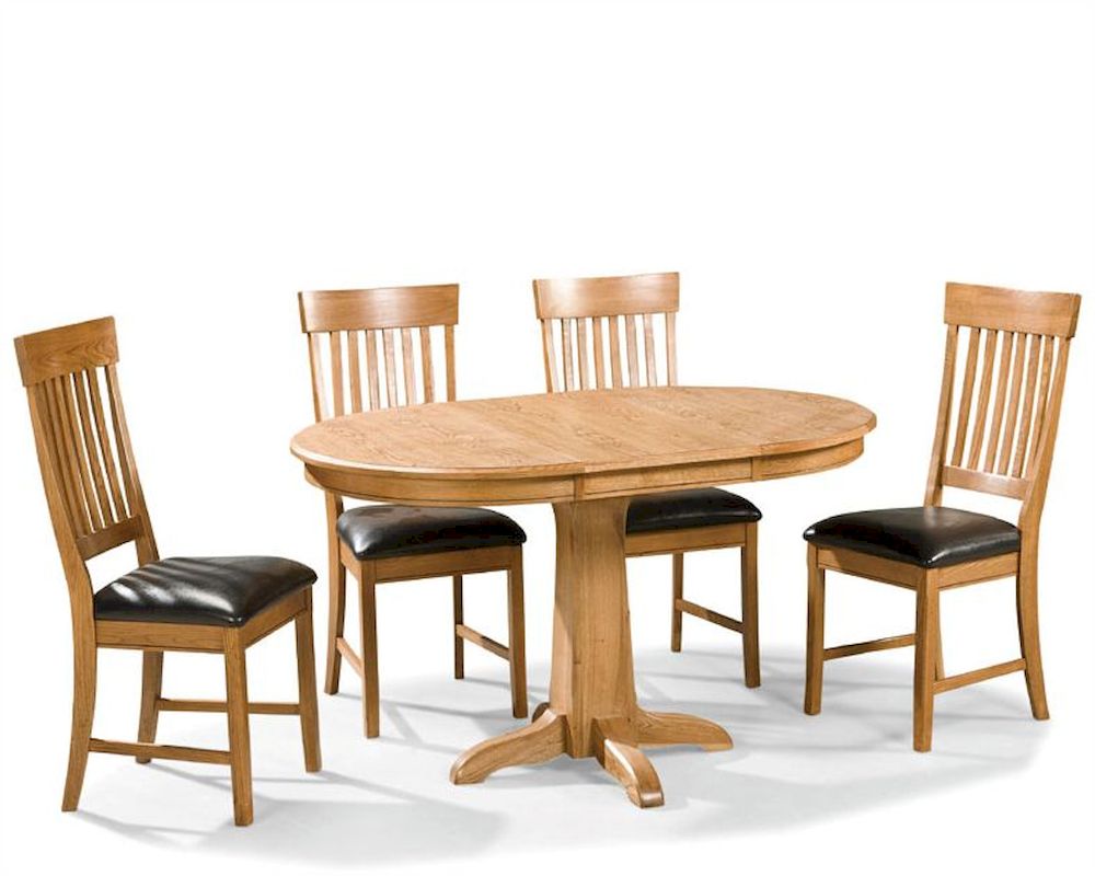 Intercon Dining Set w/ Pedestal Table Family INFD-TA-L4260-CNT-SET