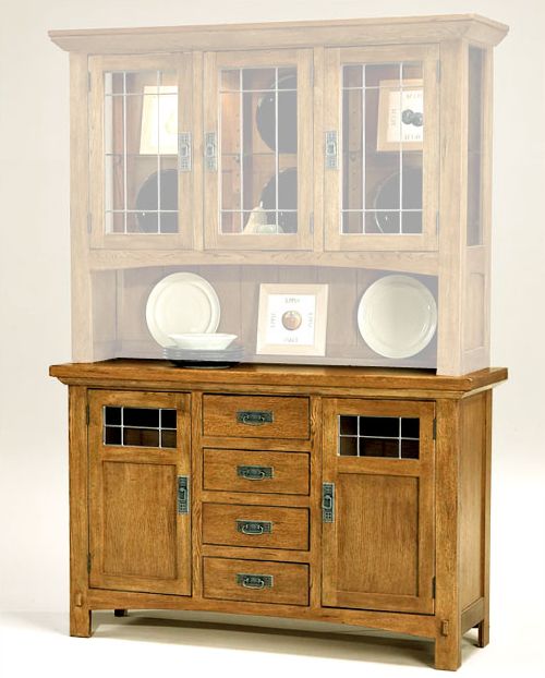 Intercon Solid Oak Buffet Rustic Mission INRM5731