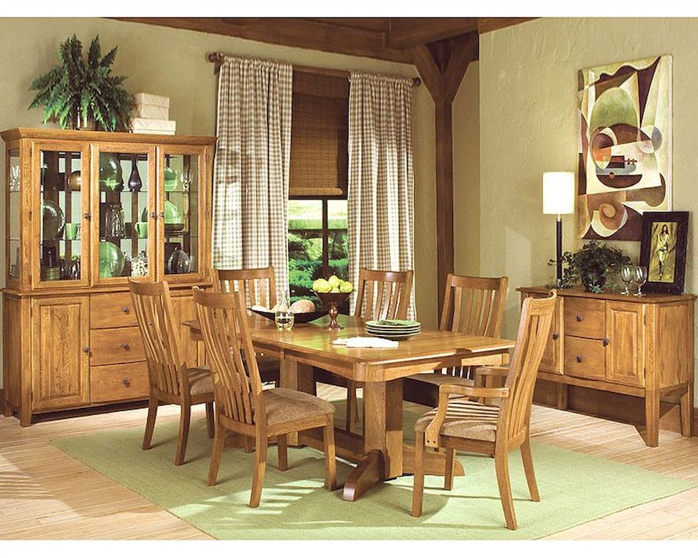 Intercon Solid Oak Dining Set Highland Park INHP4296SET