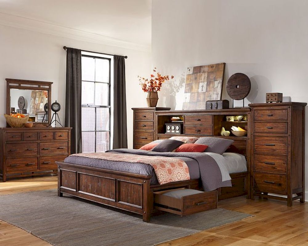 Intercon Storage Bedroom Set Wolf Creek INWK-BR-6190SET