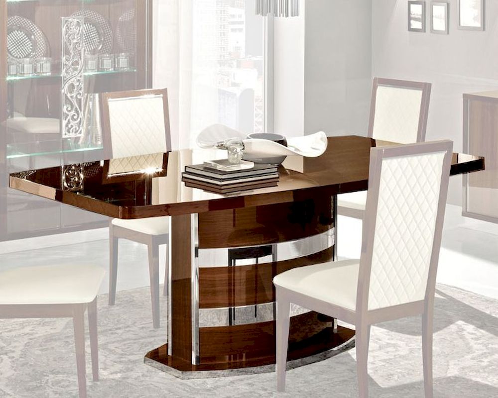 Italian Dining Table w/ Extension in Walnut Roma 33221RO