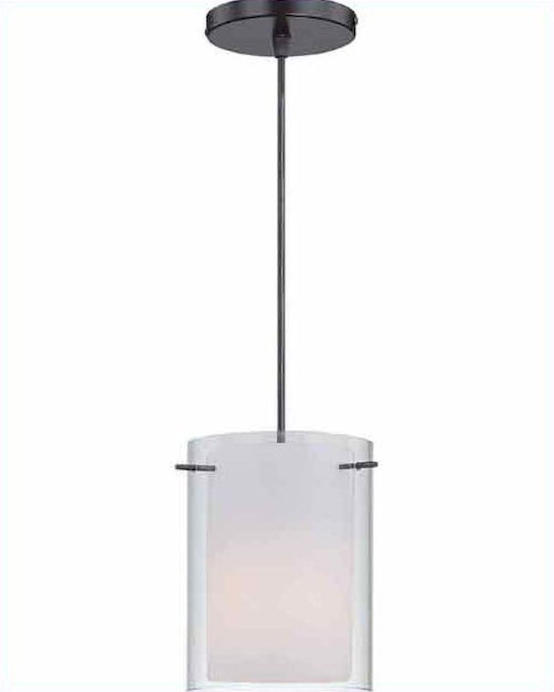 Lite Source Black w/ner and Clear Outer Glass Pendant Lamp LS-19773