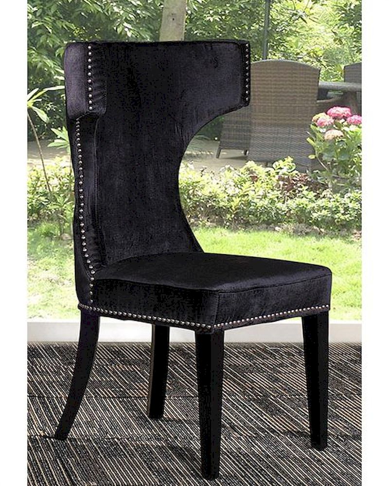 Modern Black Fabric Dining Chair 44DT0502
