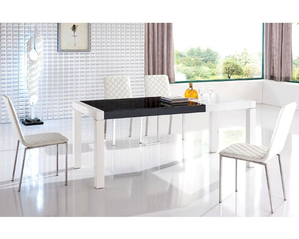 Modern Dining Set in White European Design 33D161