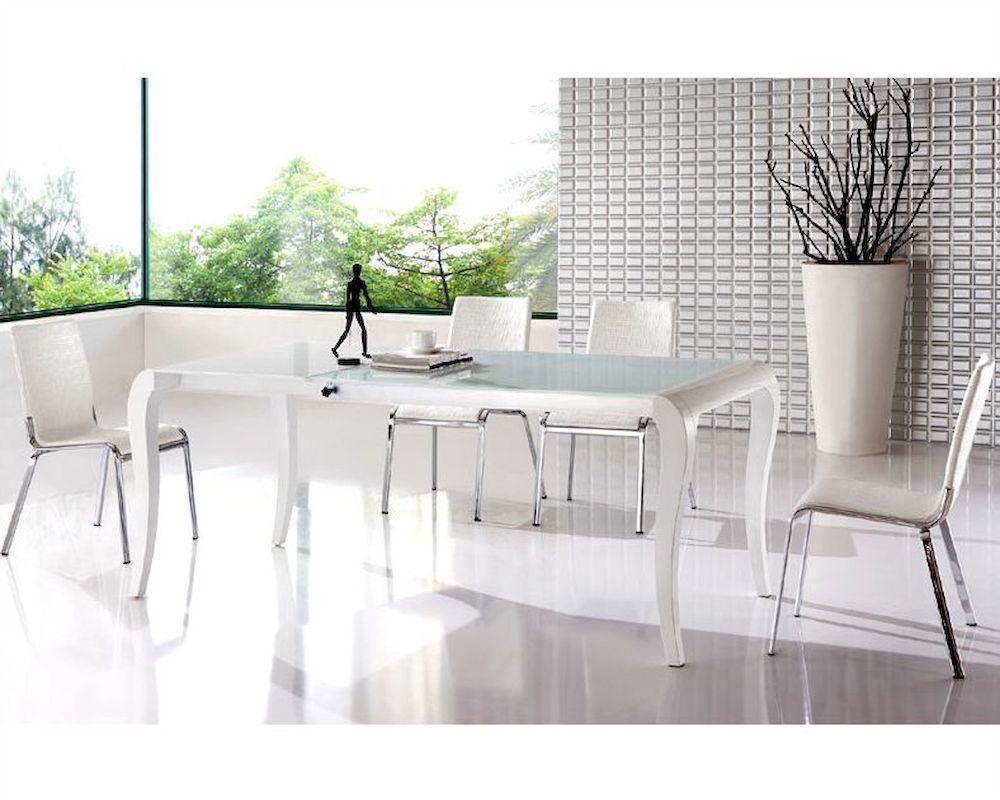 Modern Elegant Dining Set in White European Design 33D181