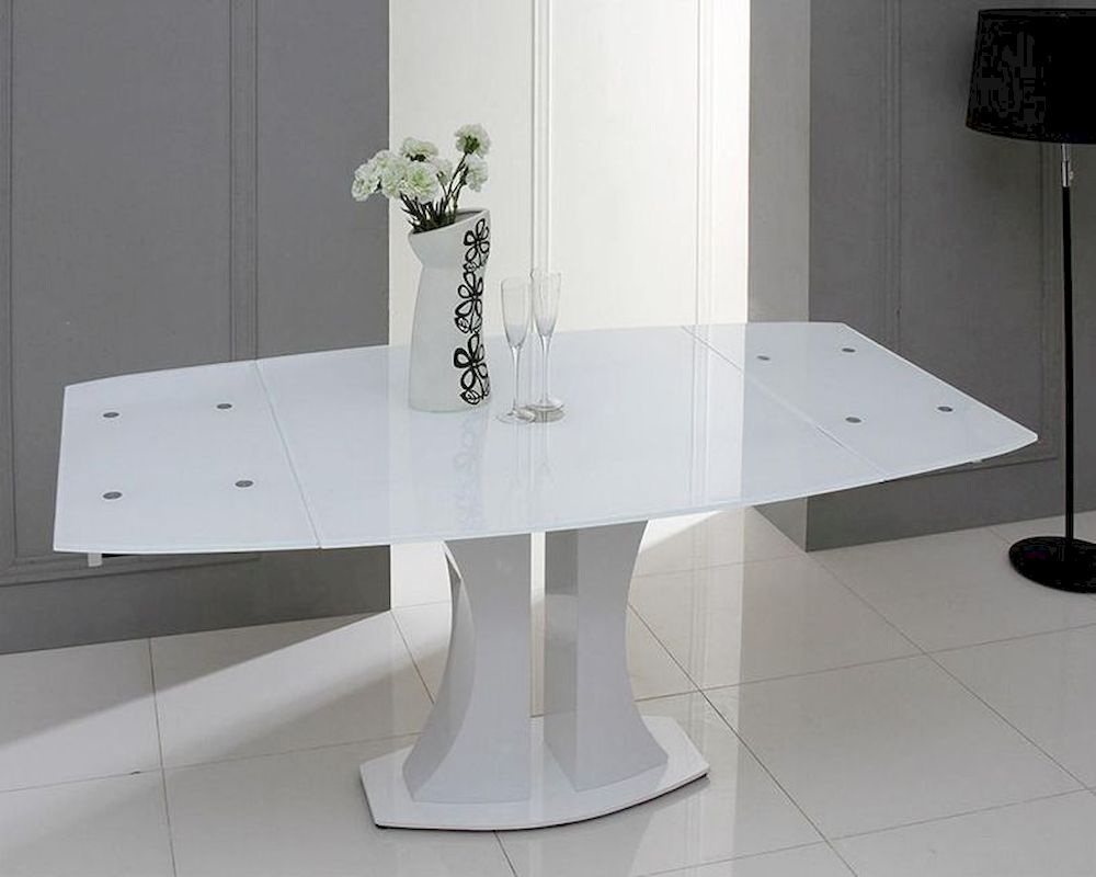 Modern Glass Extendable Dining Table 44D2331XT