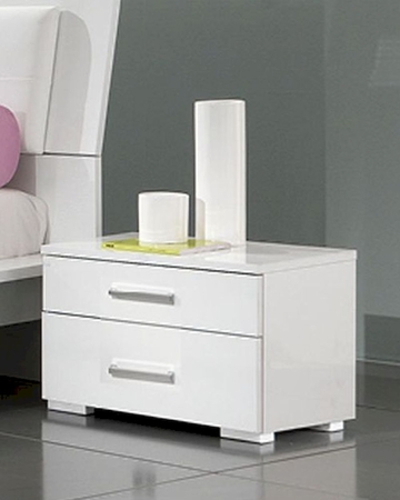 Modern Night Stand in White Made in Italy 33B73