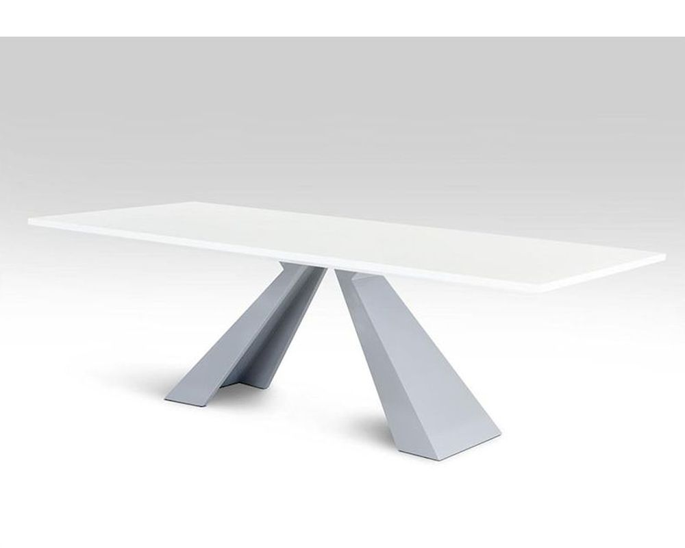 Modern Rectangular White High Gloss Dining Table 44DCT8958-SET