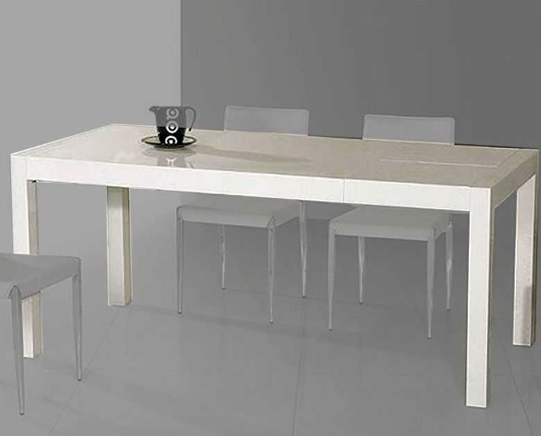 Palmira Modern White Lacquer Dining Table 44DT061