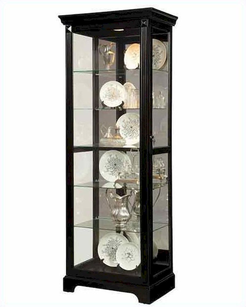 Pulaski Cabinet Curio in Black PF-21459
