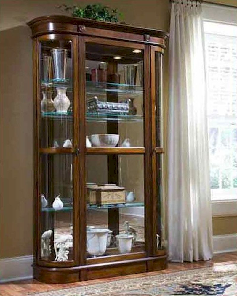 Pulaski Cabinet Curio with Curved Ends PF-21131