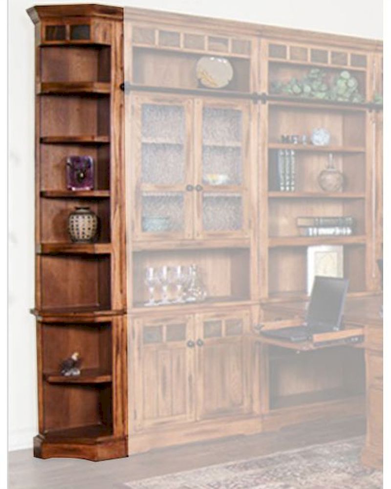 Sedona Outside Corner Bookcase by Sunny Designs SU-2966RO-B5