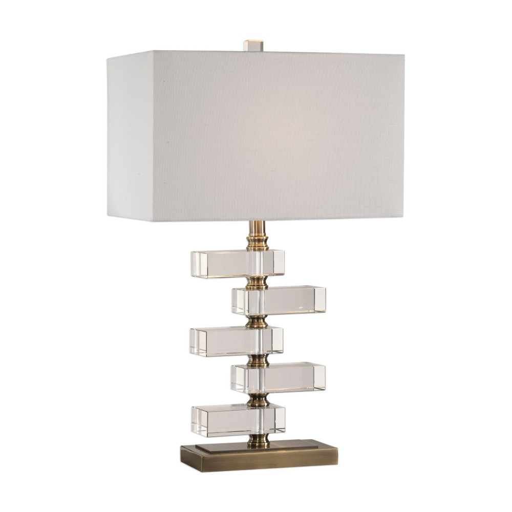 Uttermost Spilsby Stacked Crystal Block Lamp