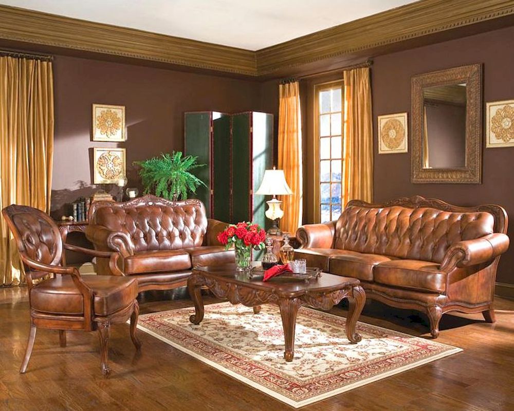 Victoria Classic Rolled Arm Sofa Set CO50068