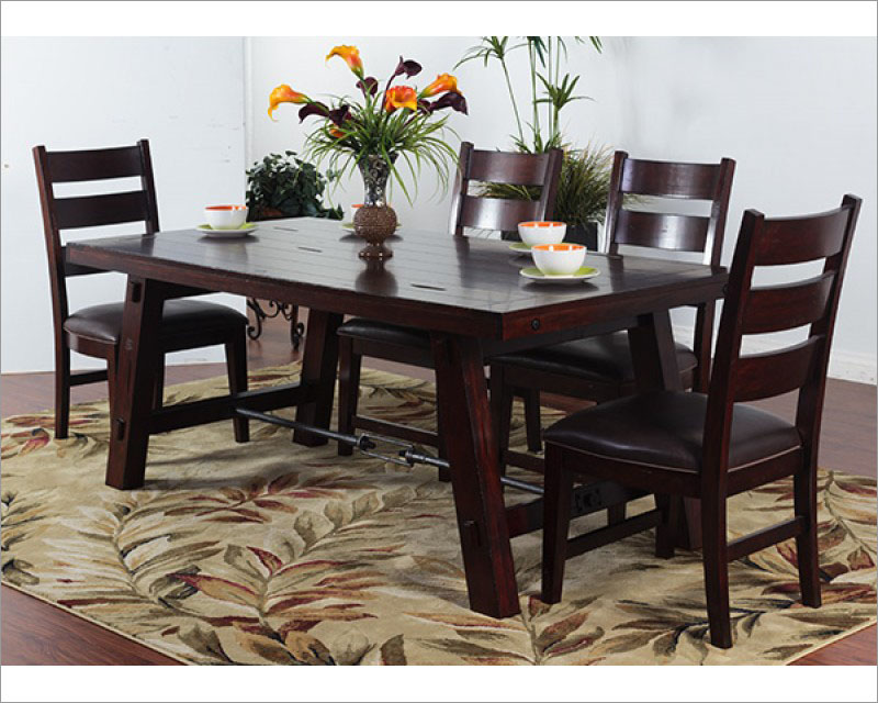 Vineyard Dining Set w/ Rectangular Table by Sunny Designs SU-1367RMs