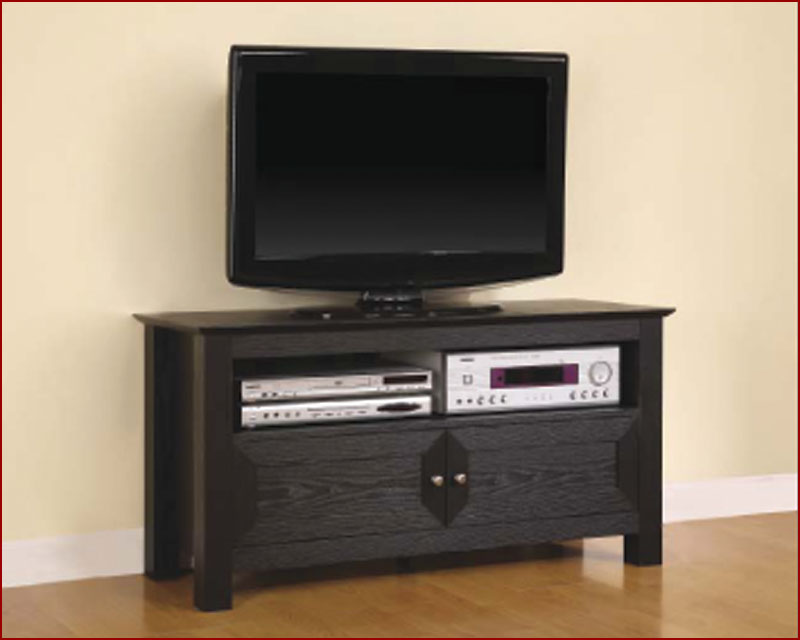 Walker Edison 44in TV Console Cotez in Black Finish WE-W44CSBL