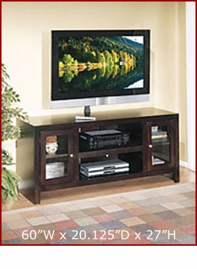 Whalen Entertainment TV Console in Chocolate Maple GO-DMECON-CM