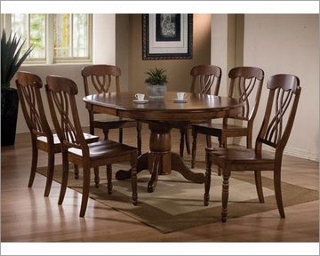 Winners Only Pedestal Dining Set in Derby Brown WO-DP14866Ds
