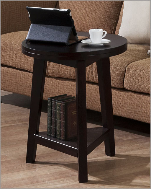 Winners Only Tall Side Table Action in Espresso Finish WO-AA100TX
