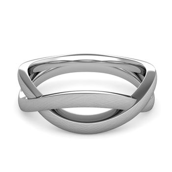 Custom Infinity Wedding Band Ring in Gold or Platinum