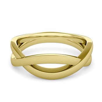 Custom Infinity Wedding Band Ring in Gold or Platinum