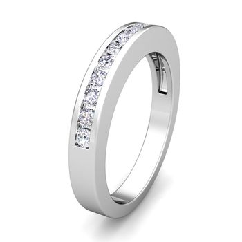 My Love Channel Set Diamond Wedding Anniversary Ring in 14k Gold